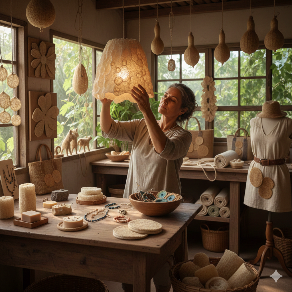 Turning Luffa Into Art: Sustainable Craft for Modern Living